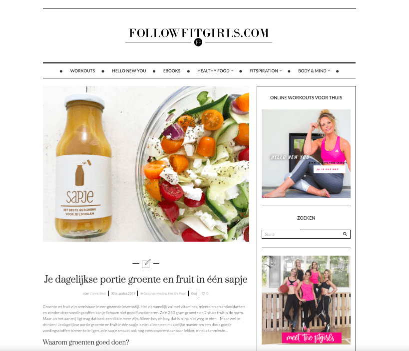 Follow Fit Girls - Sapje